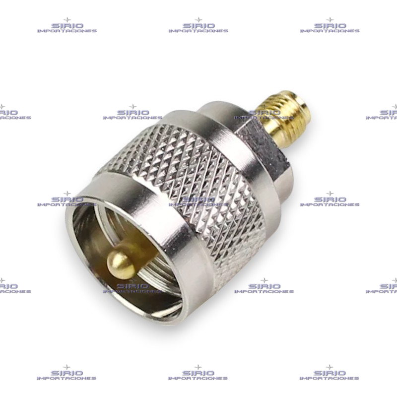 ADAPTADOR RECTO SMA-F A UHF-M(PL259) – COMPATIBLE CON RADIOS PORTATILES VHF/UHF
